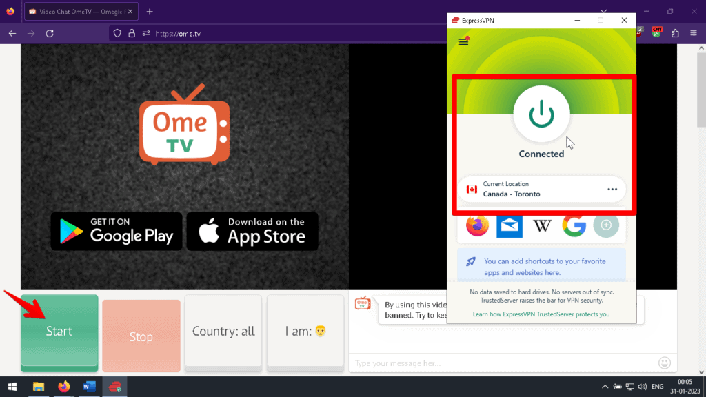 How to Use PureVPN to Connect to OmeTV Chat?